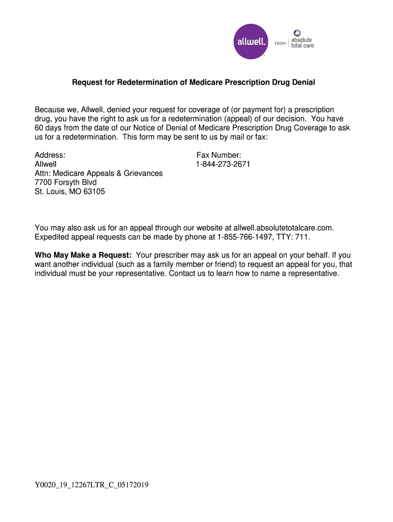 Fillable Online 2020 SC REDETERM. Prescription Drug Denial Form Fax Email Print - pdfFiller