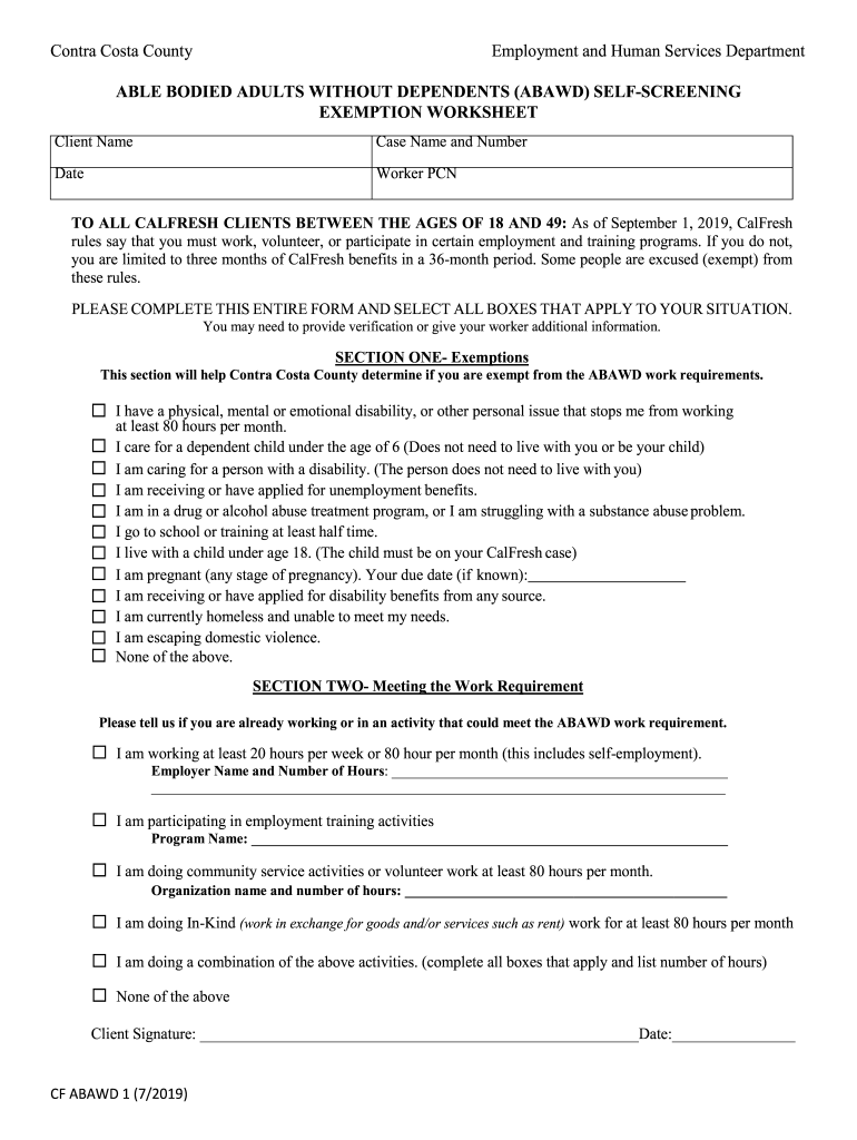 Fillable Online CalFresh Policy for Able Bodied Adults Without ...