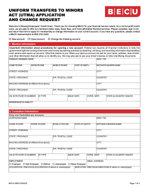 Fillable Online Uniform Transfers to Minors Act (UTMA) Account ...