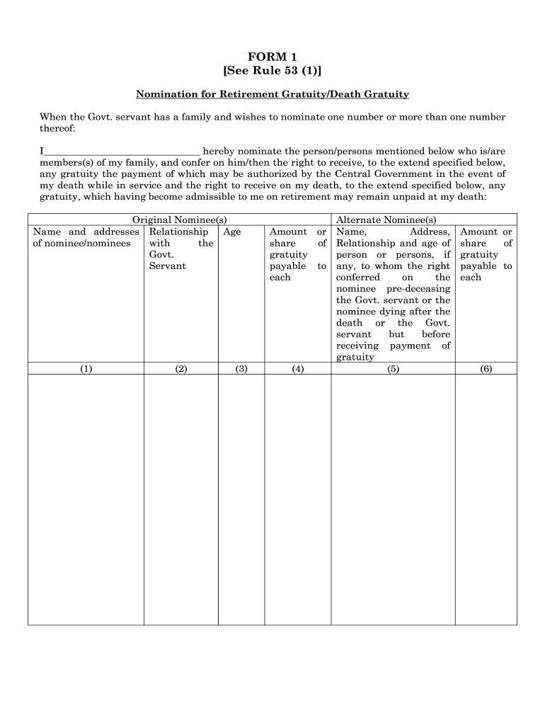 Form 1 See Rule 53 1 Pdf - Fill Online, Printable, Fillable, Blank ...