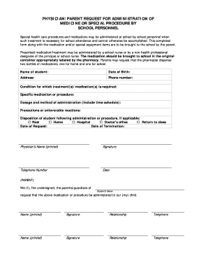 Fillable Online Medication-procedure release form - STUDENT Fax Email ...