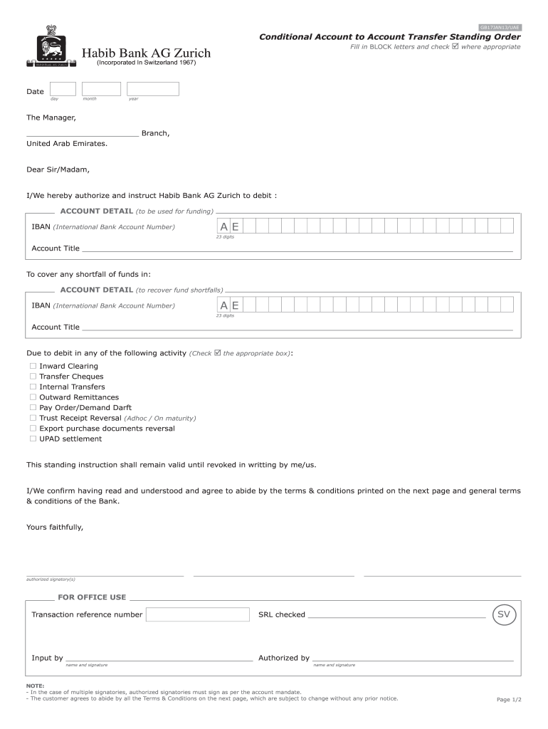 Fillable Online Fillable Online Export Bill Application - Habib Bank AG ...