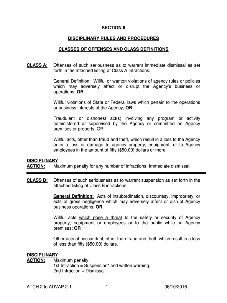 Fillable Online CLASSES OF OFFENSES AND CLASS DEFINITIONS Fax Email ...