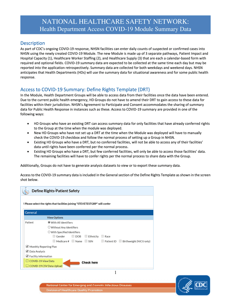 Fillable Online Health Department Access to COVID-19 Module Summary ...