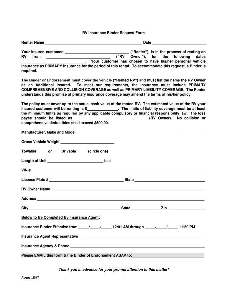 Fillable Online How to Get an RV Rental Insurance Policysapling Fax ...