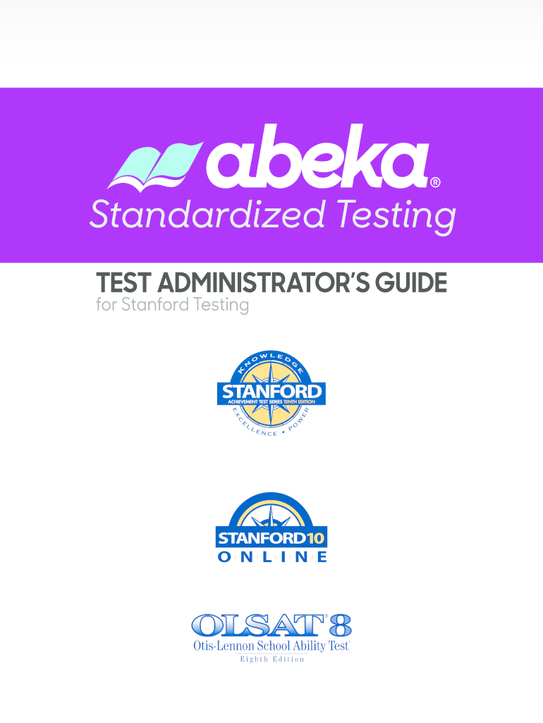 Fillable Online Abeka Standardized Testing Guide-Stanford 19. Abeka ...