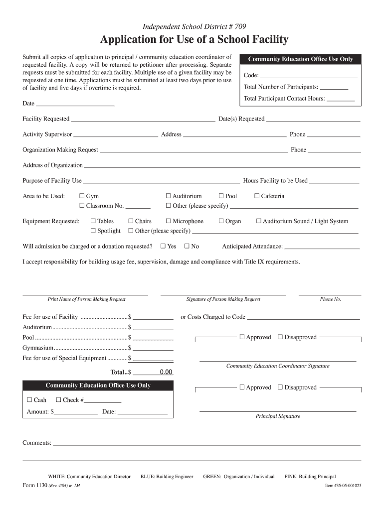 Fillable Online Independent School District # 709 Fax Email Print ...