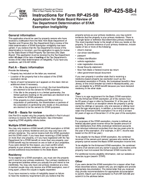 Fillable Online Form RP-425-SB-I:4/20:Instructions for Form RP-425-SB ...