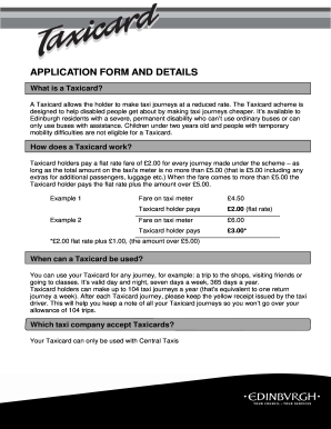 Fillable Online TaxicardAPPLICATION FORM AND DETAILS 2.doc Fax Email ...