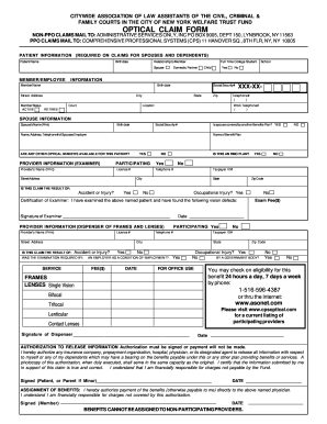 Fillable Online CALA Optical Form 8-1-2009-FRM.p65 Fax Email Print ...