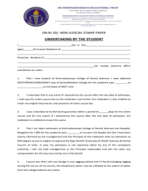 Fillable Online ON Rs 20/- NON JUDICIAL STAMP PAPER Fax Email Print ...