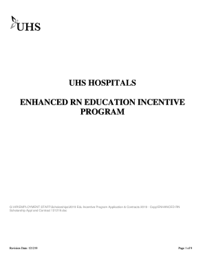 Fillable Online UHS HOSPITALS ENHANCED RN EDUCATION INCENTIVE ...