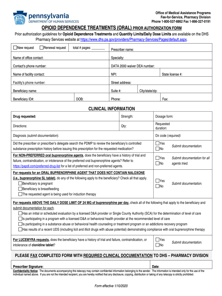 Fillable Online Request for Rx Prior Authorization - Maryland Fax Email ...