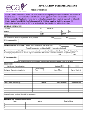 Fillable Online INSTRUCTIONS: Please read the full job description ...