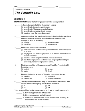 The Periodic Law Puzzle Answer Key - Fill Online, Printable, Fillable ...