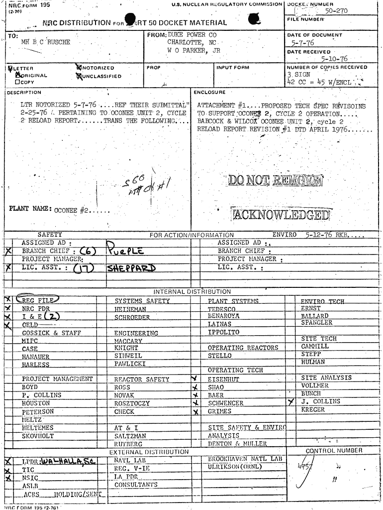 Fillable Online Duke Power Company - Proposed Technical Specifications ...