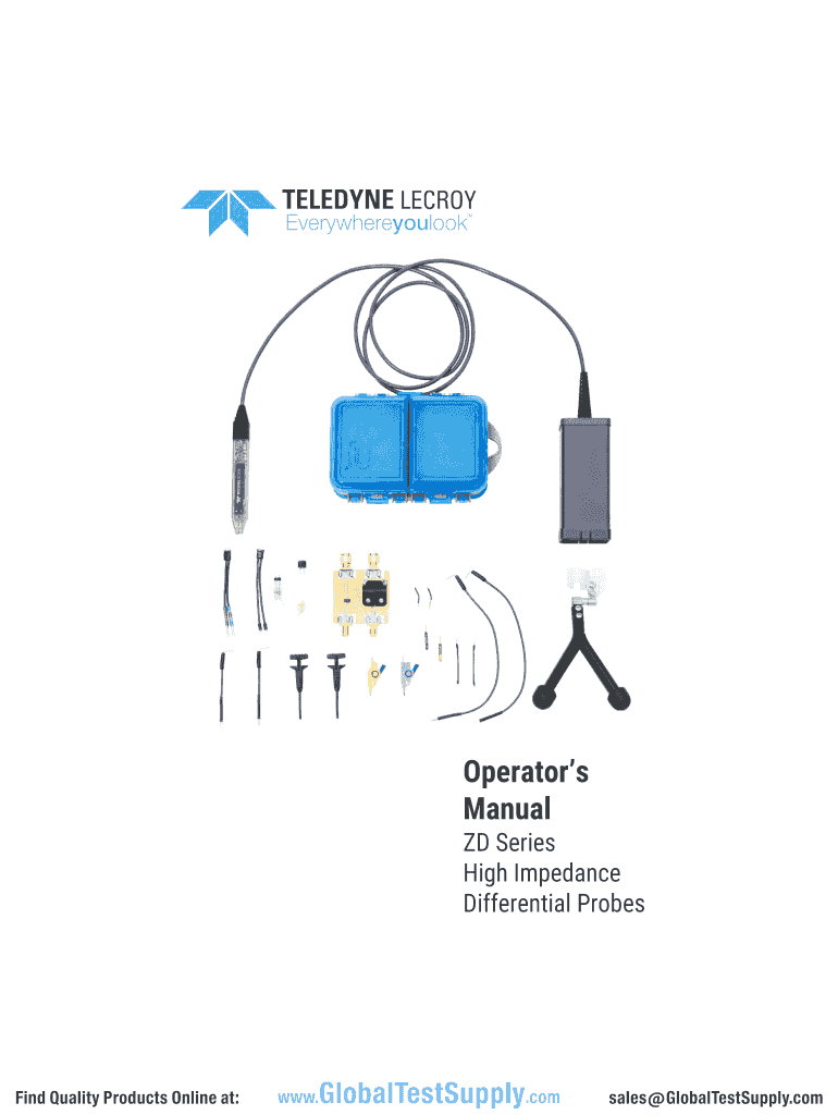 Fillable Online ZD Series Probes Operator's Manual Fax Email Print ...