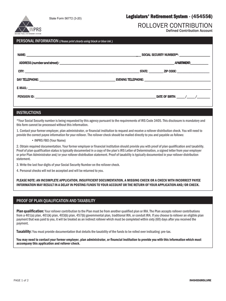 Fillable Online State Form 56772 (3-20) Fax Email Print - pdfFiller