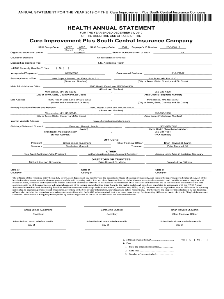 Care Improvement Plus South Central Insurance Co - Fill Online ...