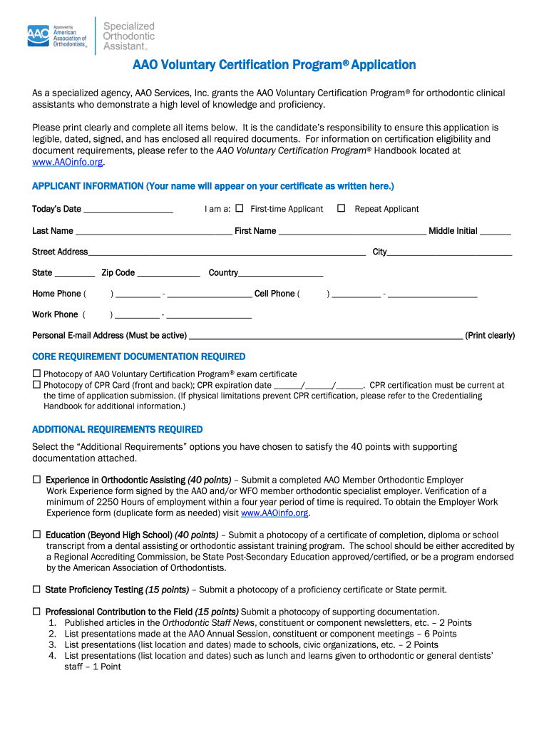 Fillable Online As a specialized agency, AAO Services, Inc Fax Email ...