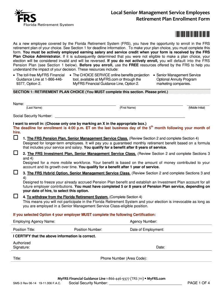 Fillable Online 1. The FRS Pension Plan - Florida State Board of ...