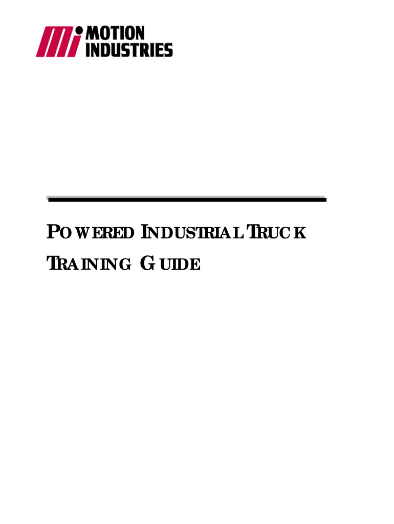 Fillable Online Powered Industrial Truck Safety Program - Environmental ...