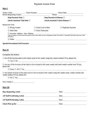 Fillable Online payment action form update Fax Email Print - pdfFiller