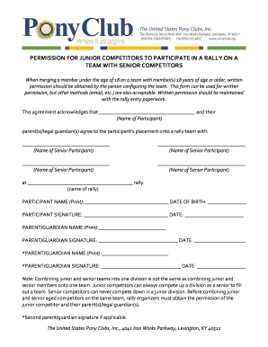 Fillable Online Dressage Rally Fact Sheet - United States Pony Clubs ...