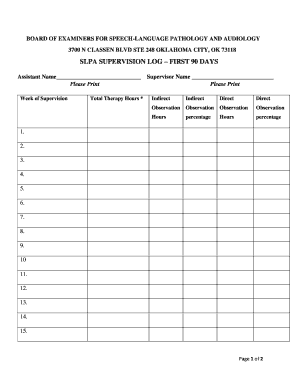 Fillable Online SLP state licensure board SpeechPathology.com: Online ...