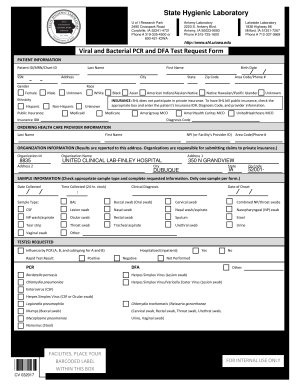 Fillable Online Rabies Test Request Form State Hygienic Laboratory ...