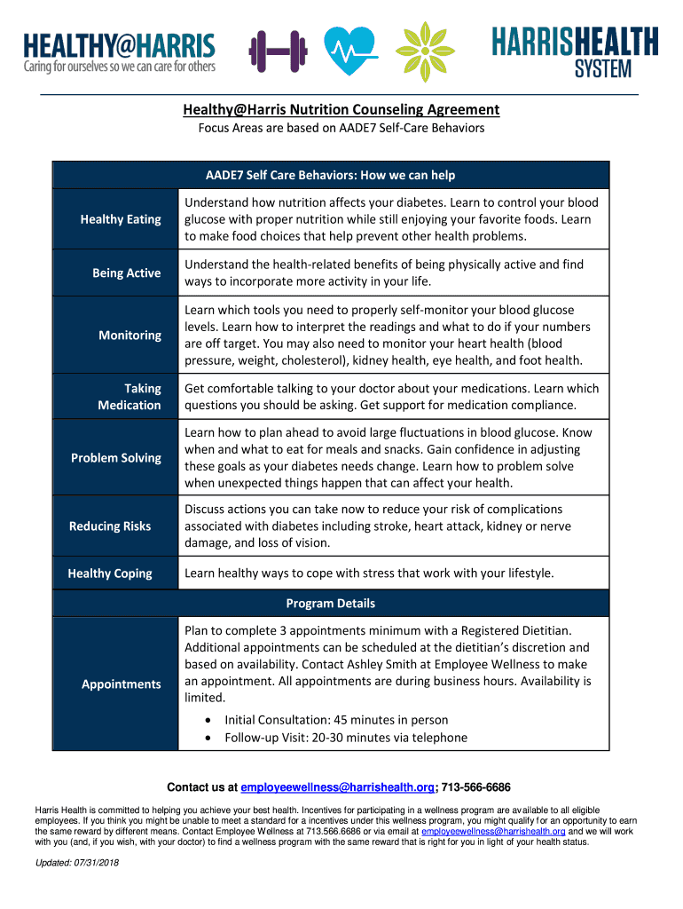 Aade7 Self Care Behaviors Pdf - Fill Online, Printable, Fillable, Blank ...