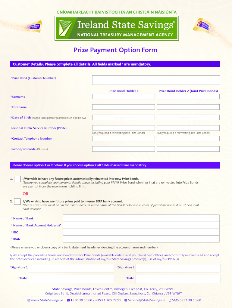Prize Bonds Application Form - Fill and Sign Printable Template Online ...