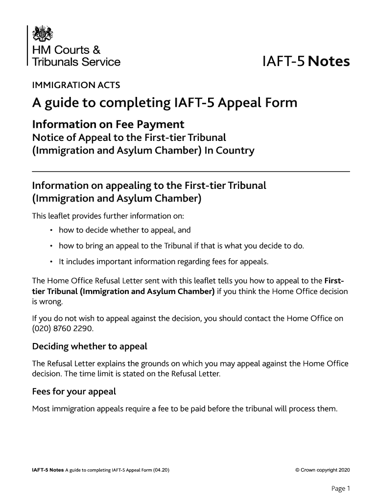 Iaft 5 Appeal Form - Fill Online, Printable, Fillable, Blank | pdfFiller