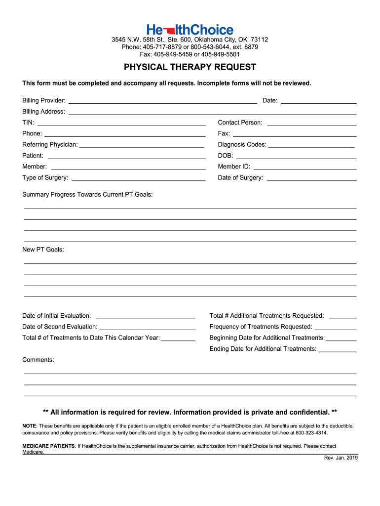 OK OMES Physical formrapy Request - Fill Online, Printable, Fillable ...