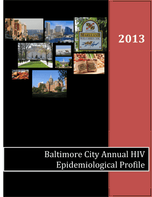 Fillable Online Baltimore City Annual HIV Epidemiological Profile Fax ...