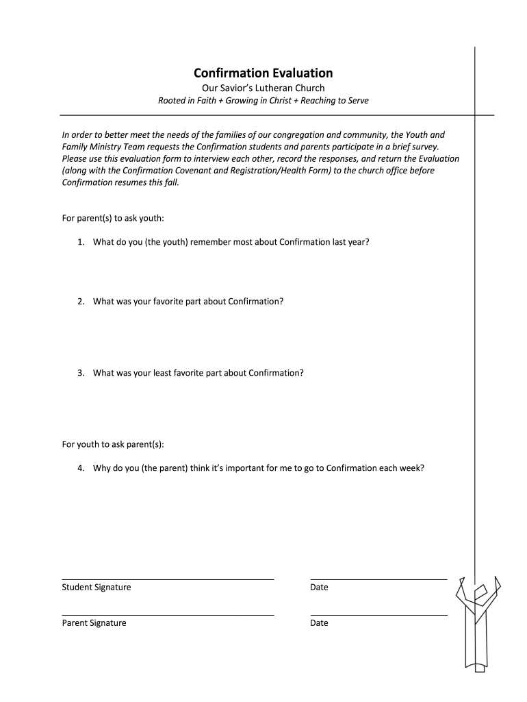 Fillable Online Confirmation Evaluation Fax Email Print - pdfFiller