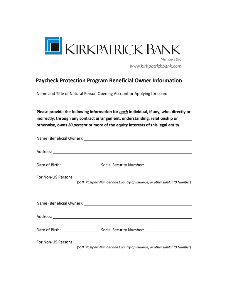 Fillable Online Certification of Beneficial Ownership Form - VyStar Credit Union Fax Email Print ...