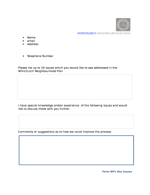 Fillable Online Form NP1 Key Issues Fax Email Print - pdfFiller