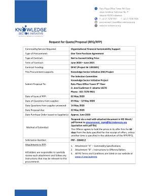 Fillable Online Request for Proposal dmr - ksi-indonesia.org Fax Email ...