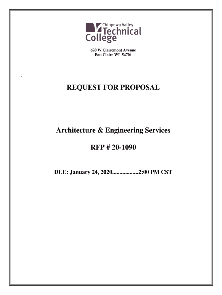 Fillable Online RFP 20-1090 Architectural Engineering Services ...