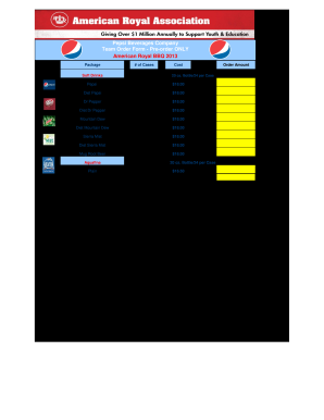 Fillable Online Pepsi Beverages Company Team Order Form - Pre-order ...