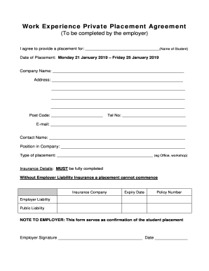 Fillable Online Private Placement Agreement form to be completed by ...