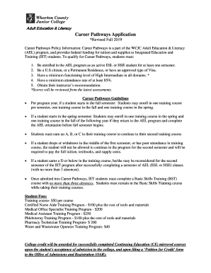 Fillable Online Career Pathways Application for Website Fax Email Print ...