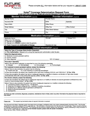 Fillable Online Coverage Determination Request Form Fax Email Print ...