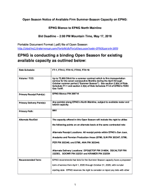 Fillable Online Informational Postings :: Transcolorado Gas ...