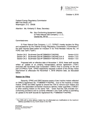 Fillable Online Re: Non-Conforming Agreement Update; Fax Email Print - pdfFiller
