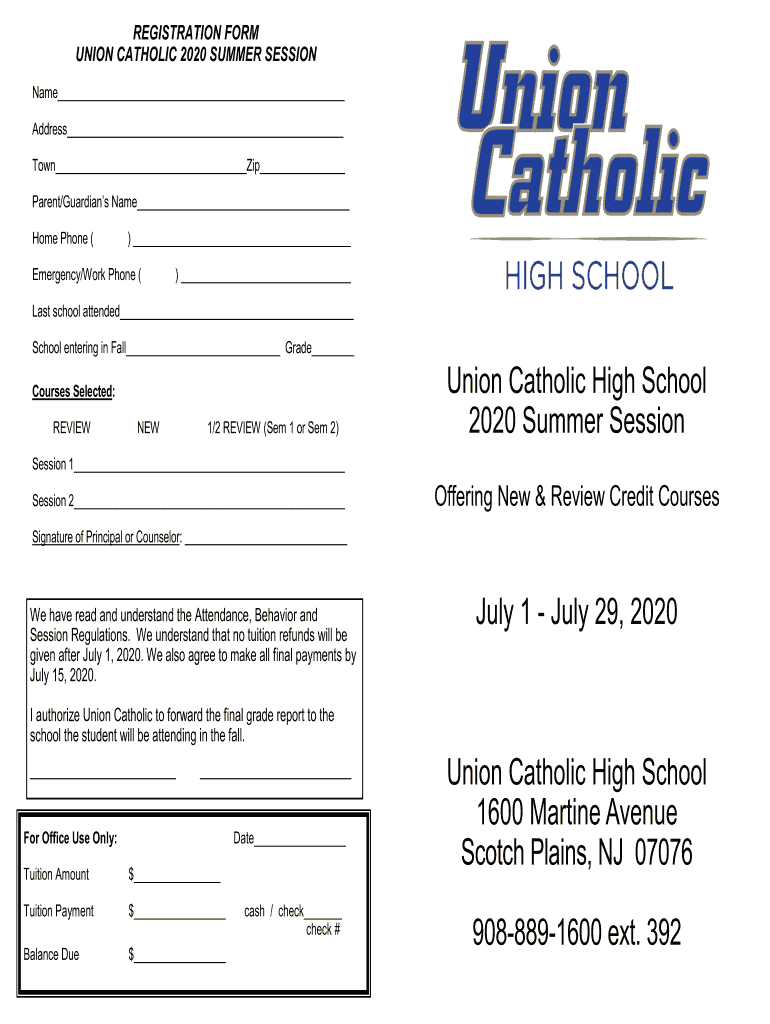 Fillable Online REGISTRATION FORM - Blessed Sacrament Sunday School Fax ...