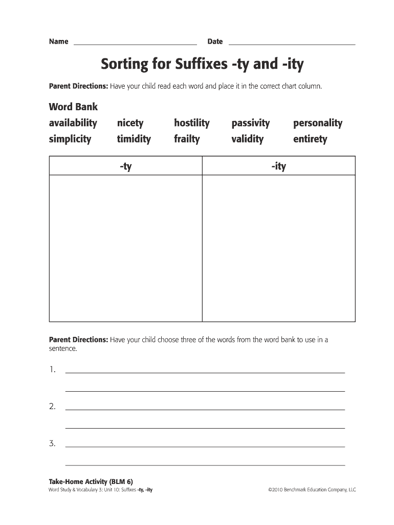 Words With Ity - Fill Online, Printable, Fillable, Blank | pdfFiller