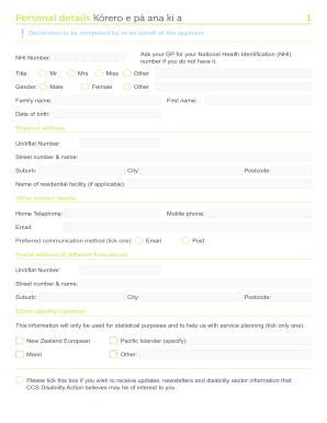 Fillable Online Mobility Parking Permit Scheme - Permit Application ...