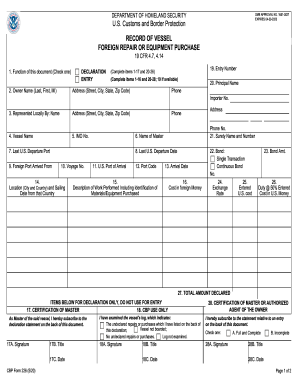 Fillable Online CBP Form 226. RECORD OF VESSEL Fax Email Print - pdfFiller